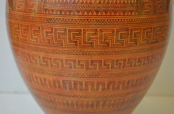 Geometric Dipylon Amphora, Greek Pottery, Hand made replica, – SJS Designs