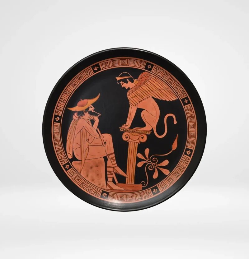 Oedipus and the Sphinx, Greek Pottery, Hand made replica, Red Figure ...