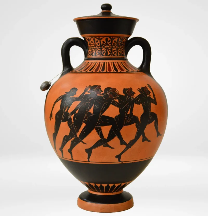 Panathenaic Games , Black Figure Amphora, Greek Pottery, Hand made ...