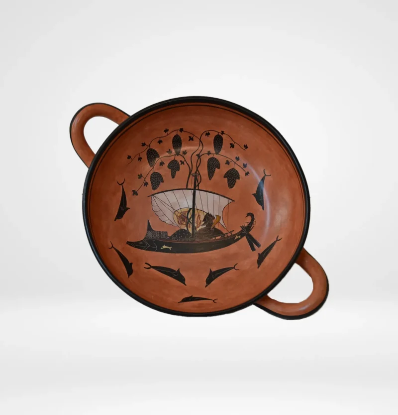 Dionysos Sailing, Black Figure Kylix, Greek Pottery, Hand made replica ...
