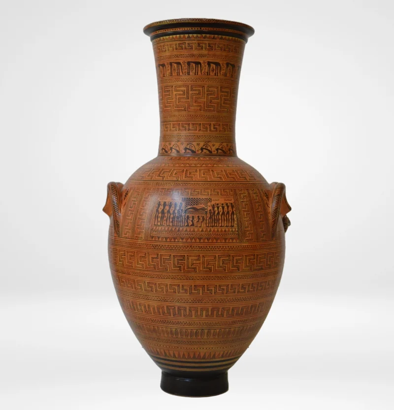Dipylon, Geometric Amphora, Greek Pottery, Hand made replica, 50cm ...