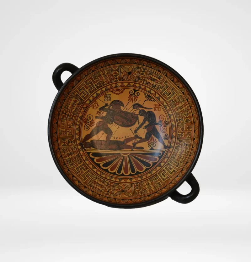 The Fate of Achilles, Greek Pottery, Hand made replica, Kylix, 26cm ...